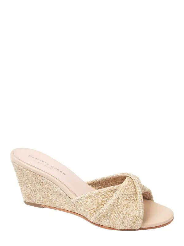 PATRICIA GREEN Julie Twisted Raffia Wedge Sandal - Natural Raffia