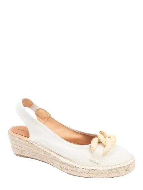 PATRICIA GREEN Valencia Slingback Espadrille Wedge Sandal - Natural Linen