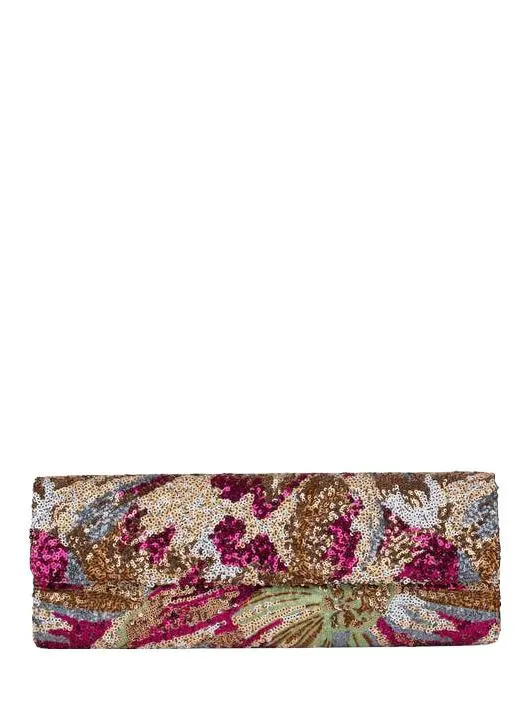 Jeffrey Campbell Sequin Clutch - Brown Multi