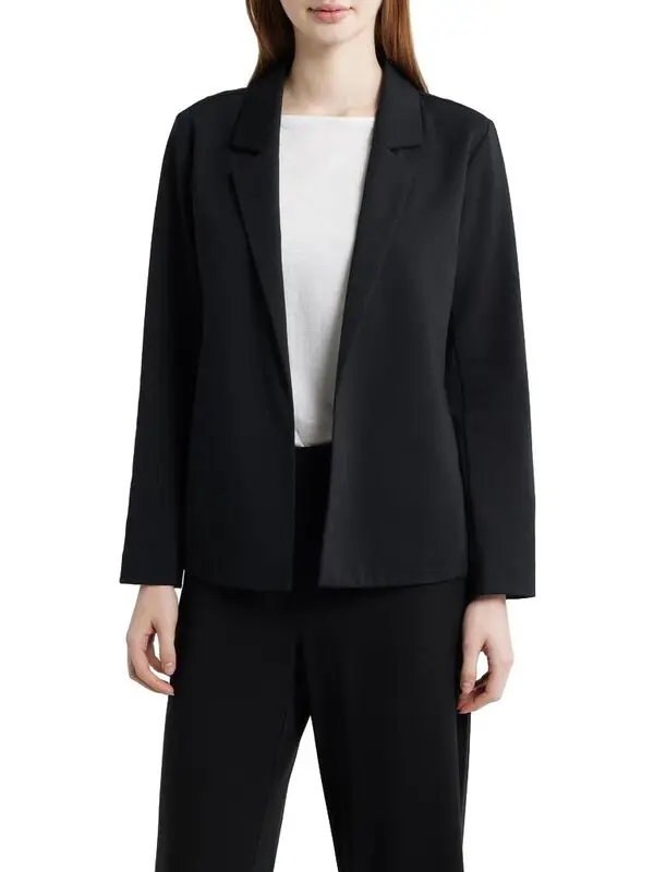 Eileen Fisher Open Front Blazer - Black