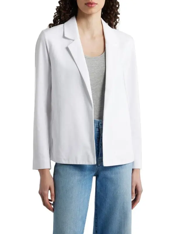 Eileen Fisher Open Front Blazer - White