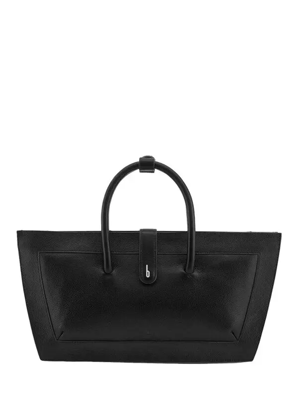 BEHNO Frida Leather Baguette Top Handle Bag - Black