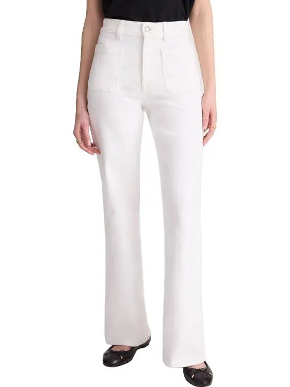Madewell The Tall Emmy Patch Pocket High Waist Wide Leg Jeans - Tile White