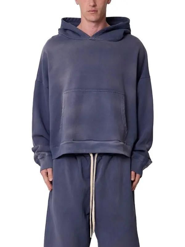 Mnml Oversize Gradient Pullover Hoodie - Washed Navy
