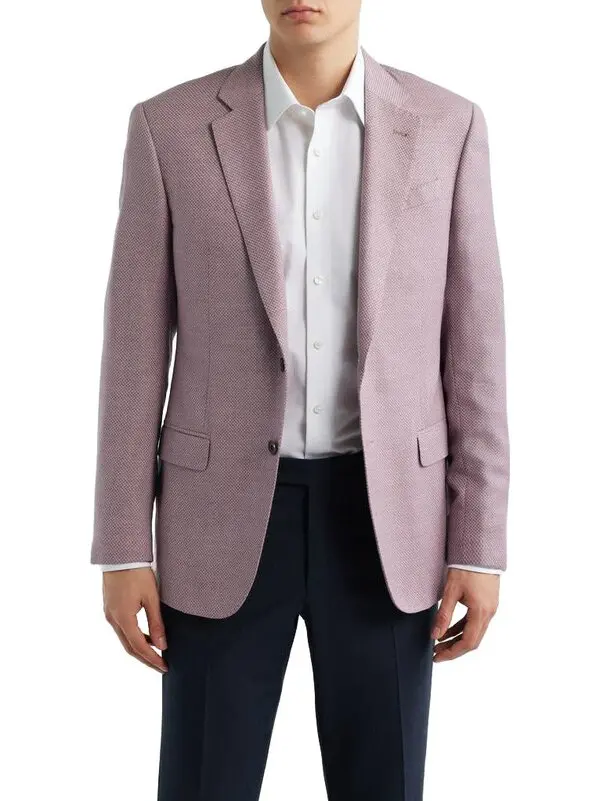 Emporio Armani Knit Virgin Wool Sport Coat - Mauve