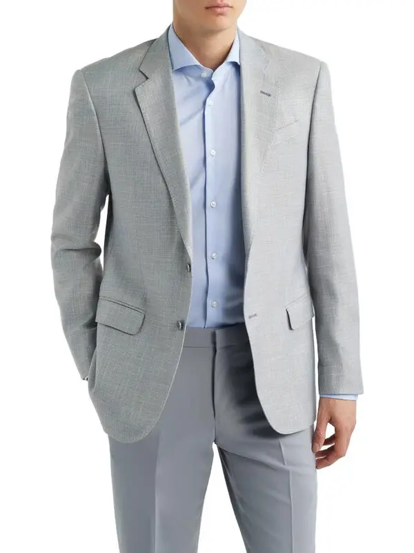 Emporio Armani Textured Mélange Sport Coat - Grey