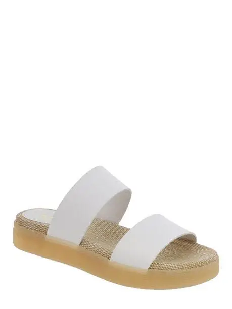 Mia Saige U Platform Sandal - White