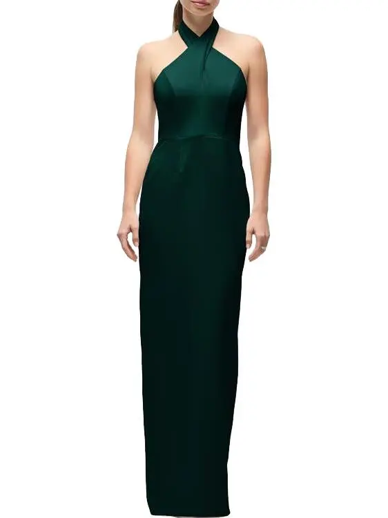 After Six Estella Halter Gown - Evergreen