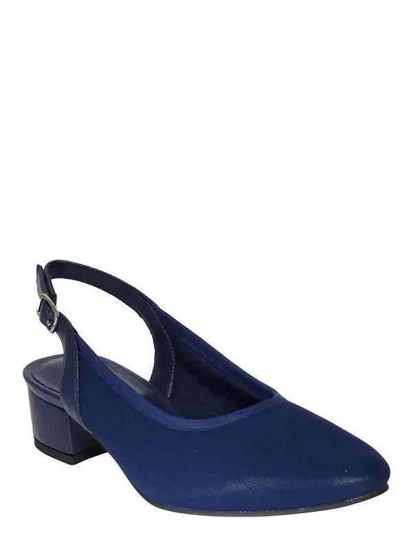 DAVID TATE Silvana Slingback Pump - Navy Micro