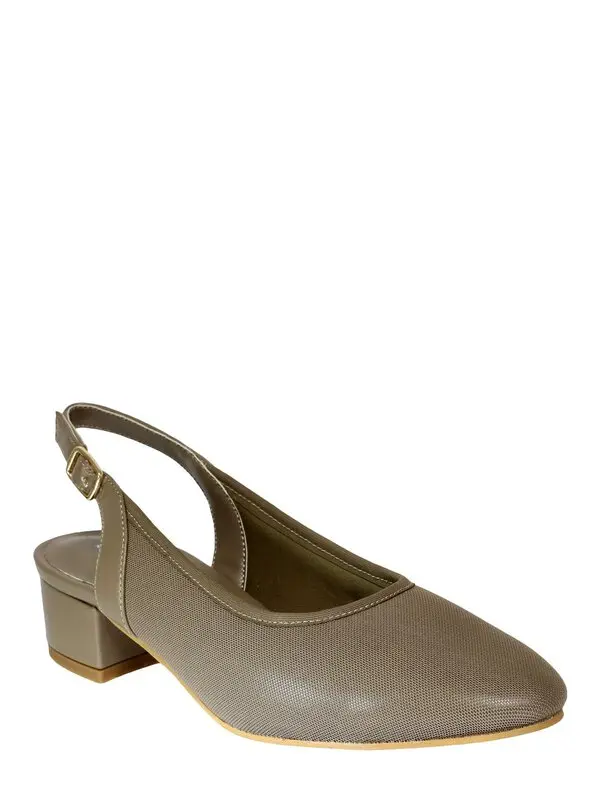 DAVID TATE Silvana Slingback Pump - Taupe Micro