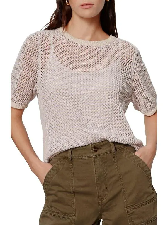 Sanctuary Open Stitch Short Sleeve Sweater - Petal Purple