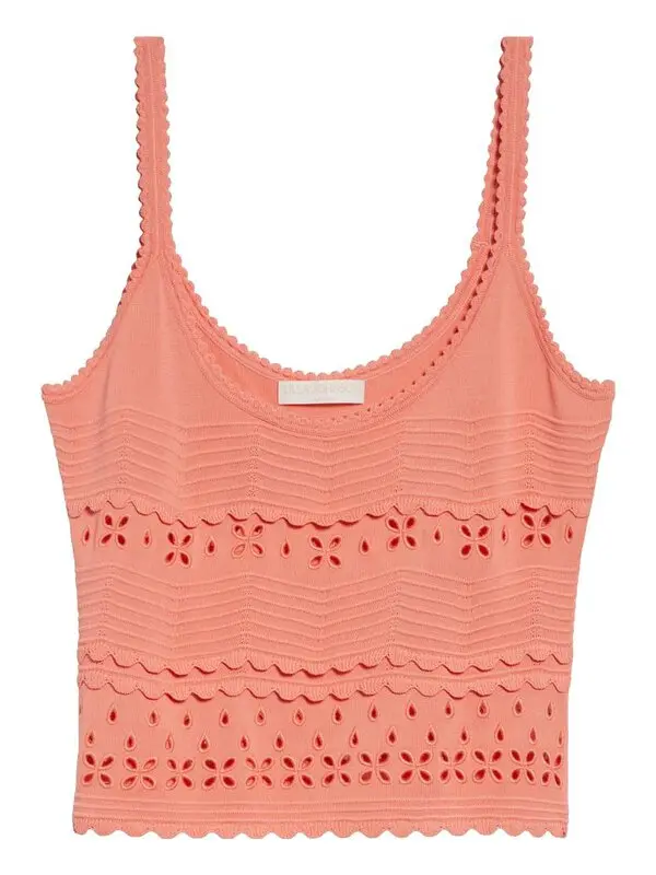 Ulla Johnson Eyelet Knit Camisole - Coral Peony