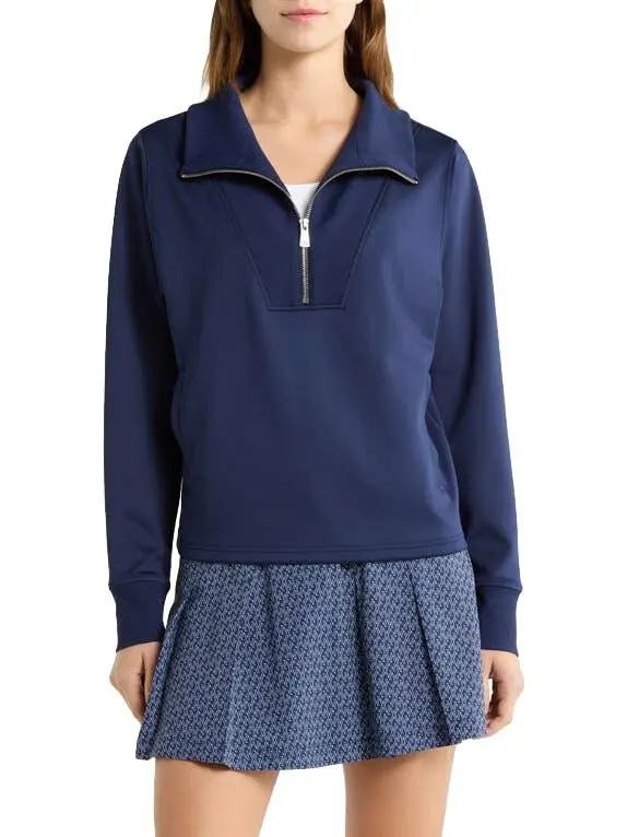 Greyson Wren Quarter Zip Top - Maltese Blue