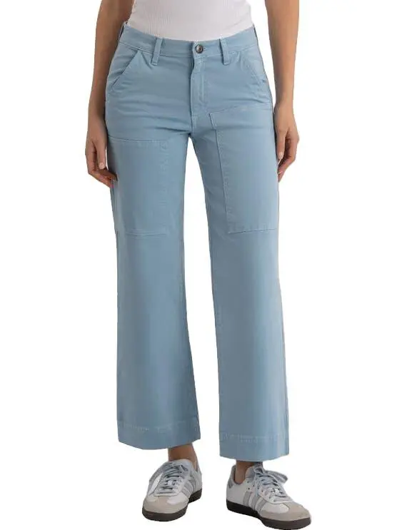 Kut From The Kloth High-waist Ankle Wide-leg Utility Pants - Powder Blue