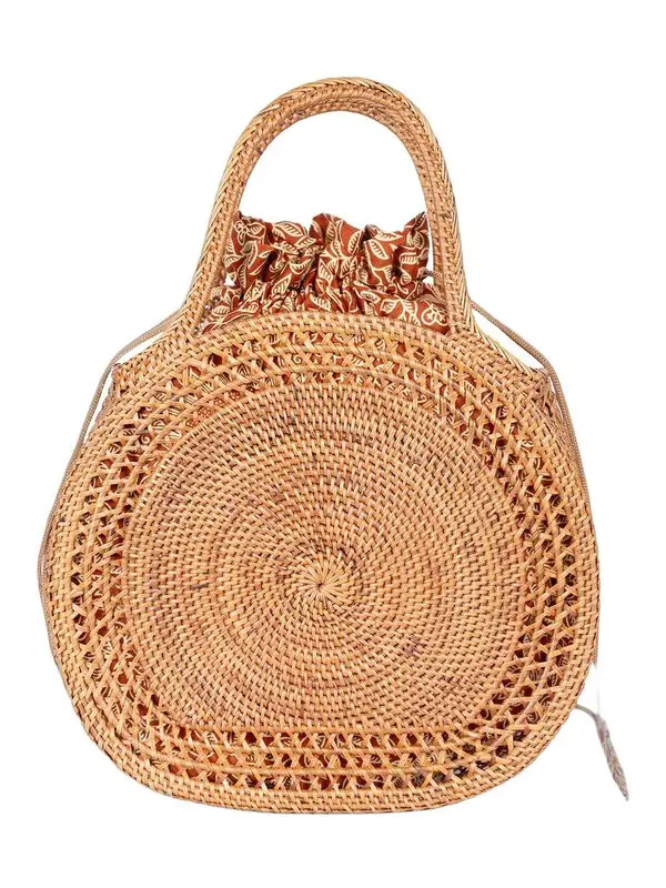 JELAVU Sidney Rattan Satchel - Natural