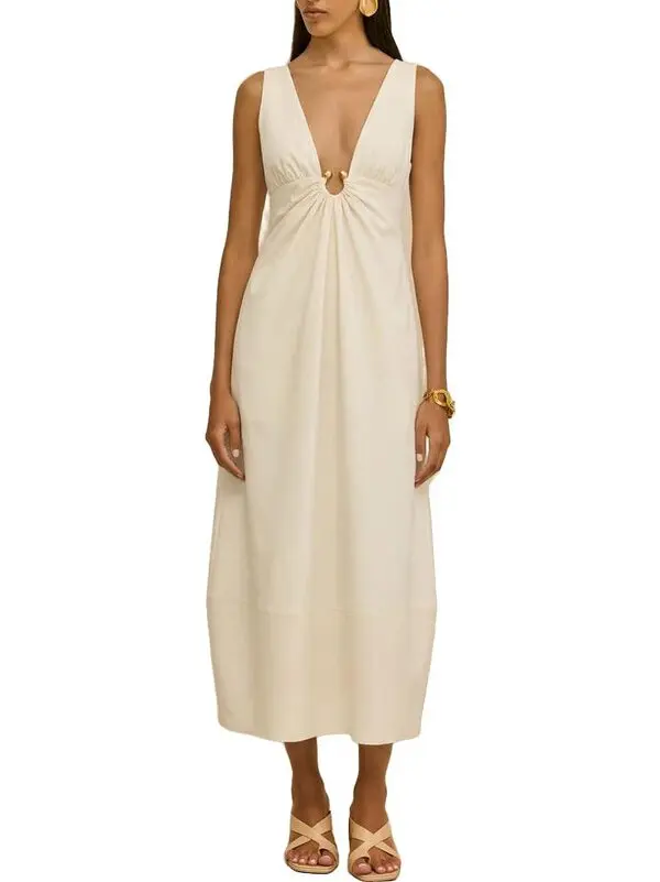 Cult Gaia Ebisu Sleeveless A-line Dress - Off White