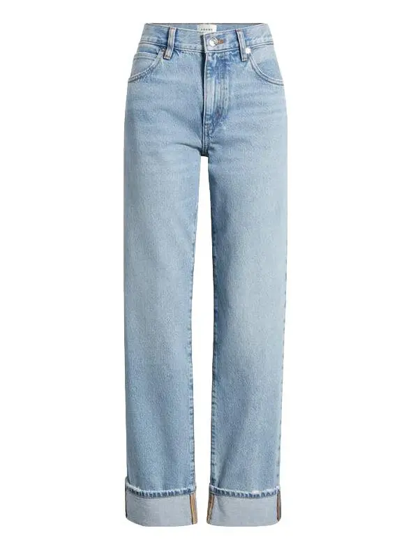 FRAME The Hang High-waist Straight-leg Jeans - Brine