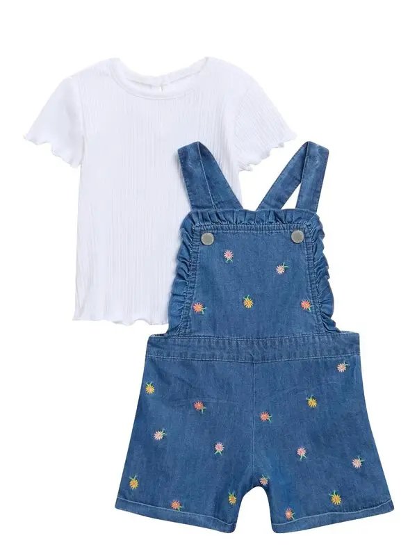 LITTLE ME Woven Shortall Set - Blue