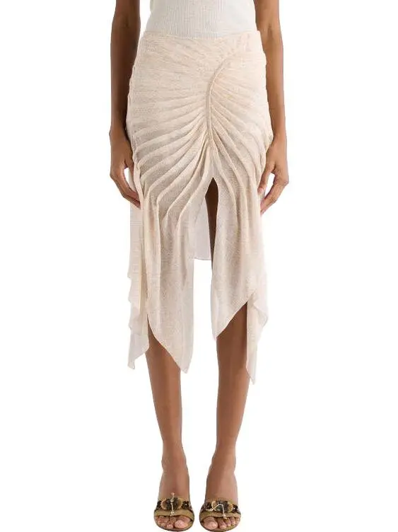 Isabel Marant Taylora Pleated Silk Georgette Skirt - Ecru