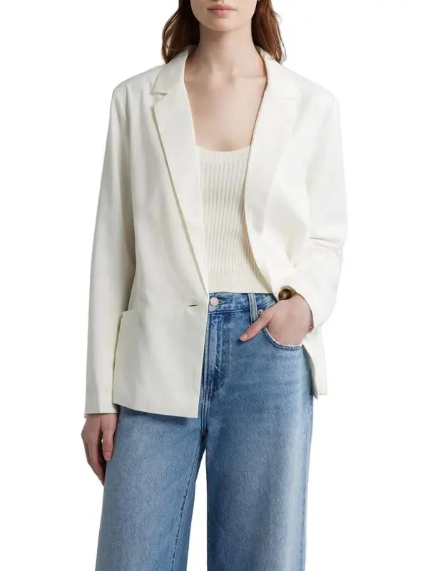 Dra Catherine One-button Blazer - White
