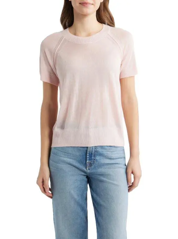 CITY BLUES Short Sleeve Knit Shirt - Pink