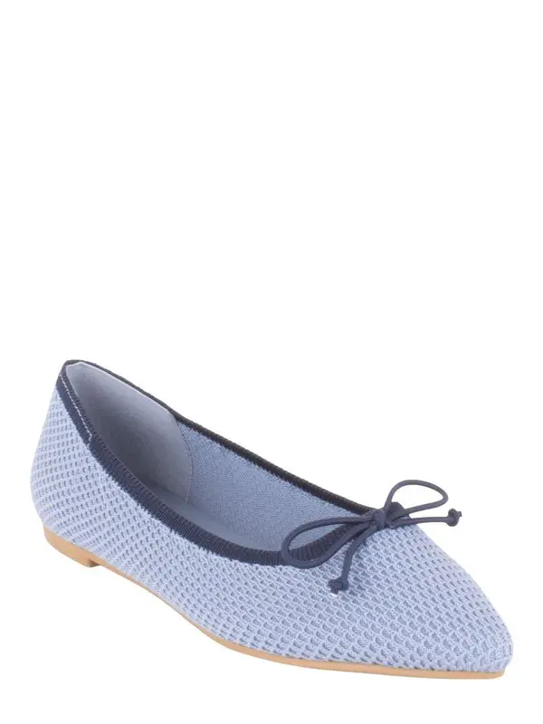 Tahari Bogota Pointed Toe Flat - Blue/navy