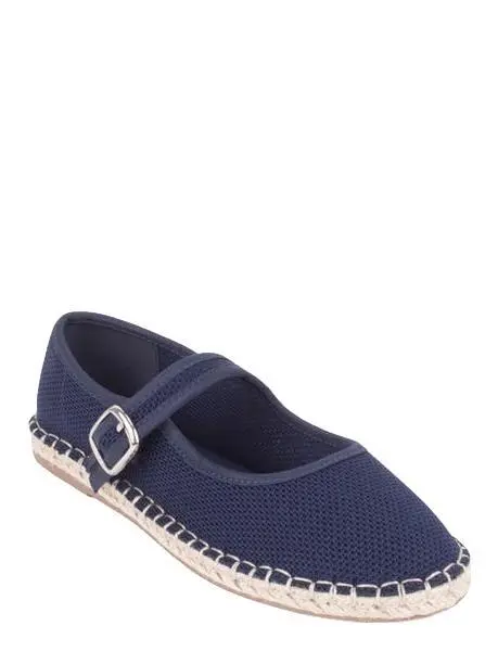 Tahari Willow Espadrille Mary Jane Flat - Navy