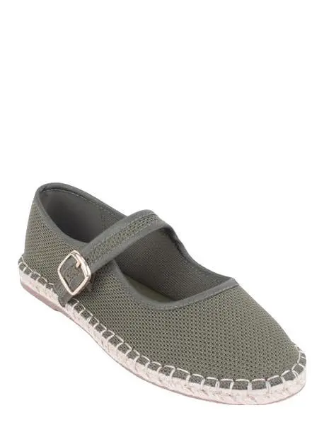 Tahari Willow Espadrille Mary Jane Flat - Olive