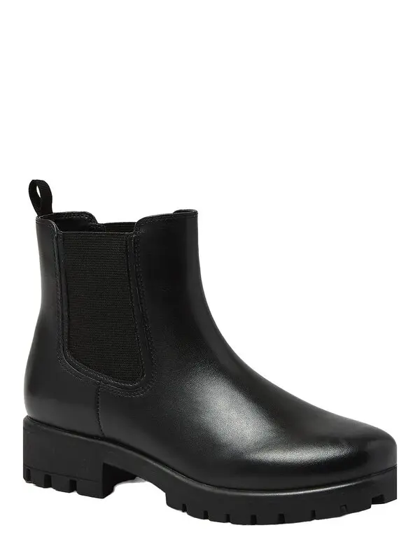 LANDS' END Classic Leather Chelsea Boots - Black Leather