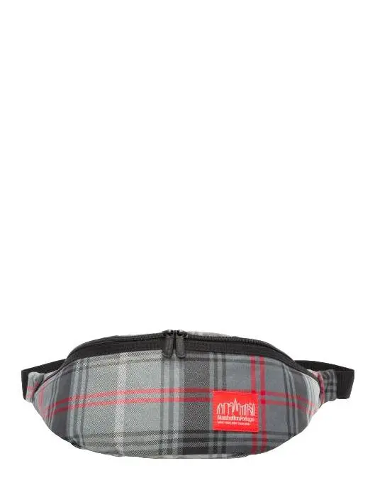 MANHATTAN PORTAGE Plaid Brooklyn Bridge Belt Bag - Grey
