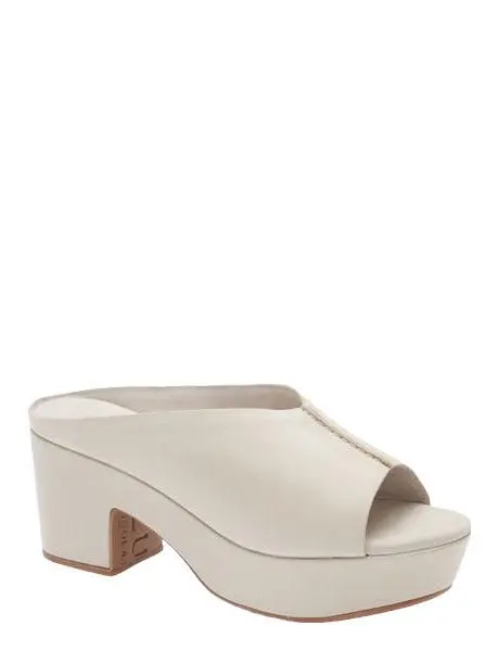 CHOCOLAT BLU Gito Platform Slide Sandal - White Sand Leather