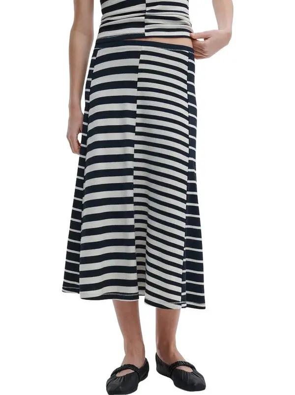 Rag & Bone Striped Knit Midi Skirt - Salute Multi