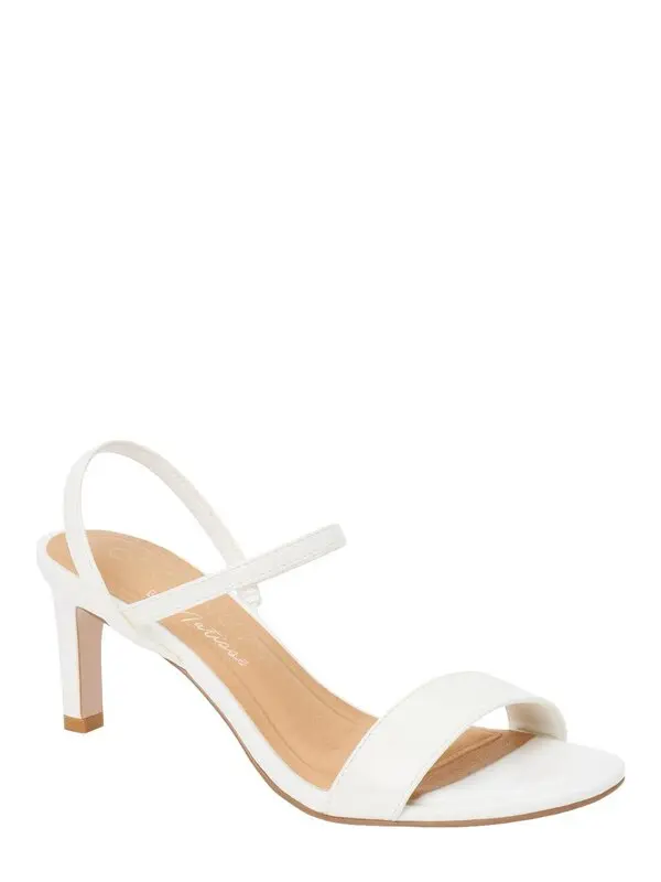 Matisse Trinity Slingback Kitten Heel Sandal - White