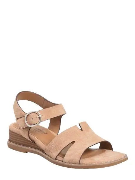COMFORTIVA Slingback Wedge Sandal - Desert