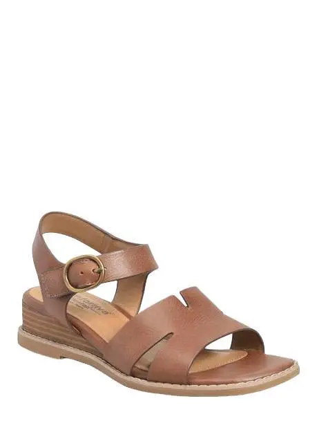 COMFORTIVA Slingback Wedge Sandal - Golden Brown