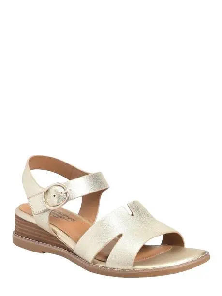 COMFORTIVA Slingback Wedge Sandal - Platino