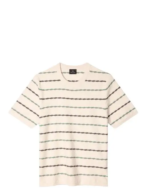 Paul Smith Short Sleeve Striped Sweater - Ivory