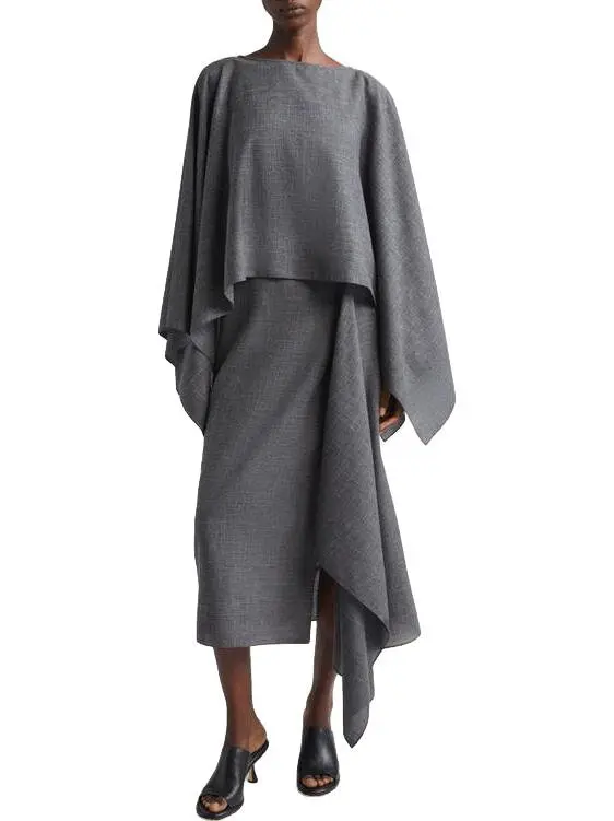 Michael Kors Layered Wool Caftan Dress - Derby Melange