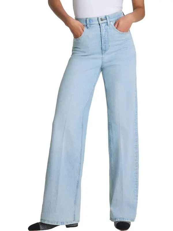 Spanx Authentic 360 High Waist Wide Leg Jeans - Ashland Wash