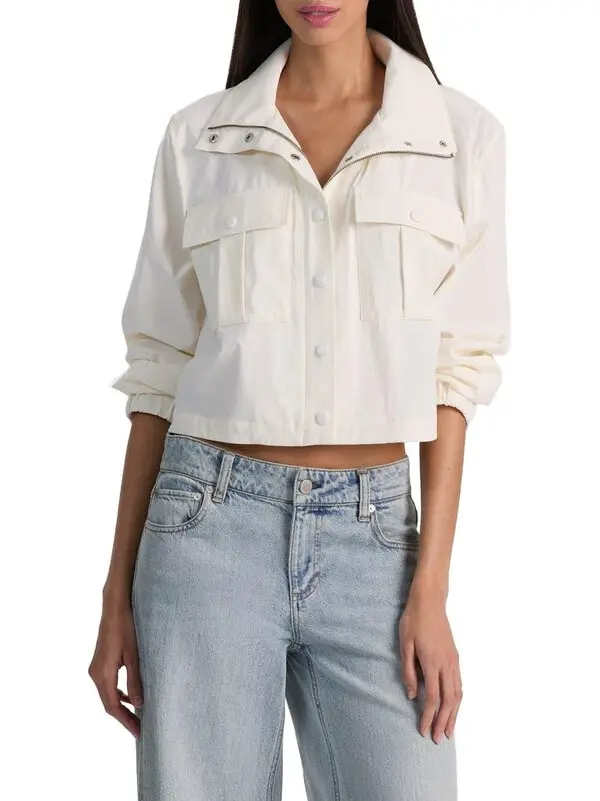 Alice + Olivia James Crop Jacket - Off White