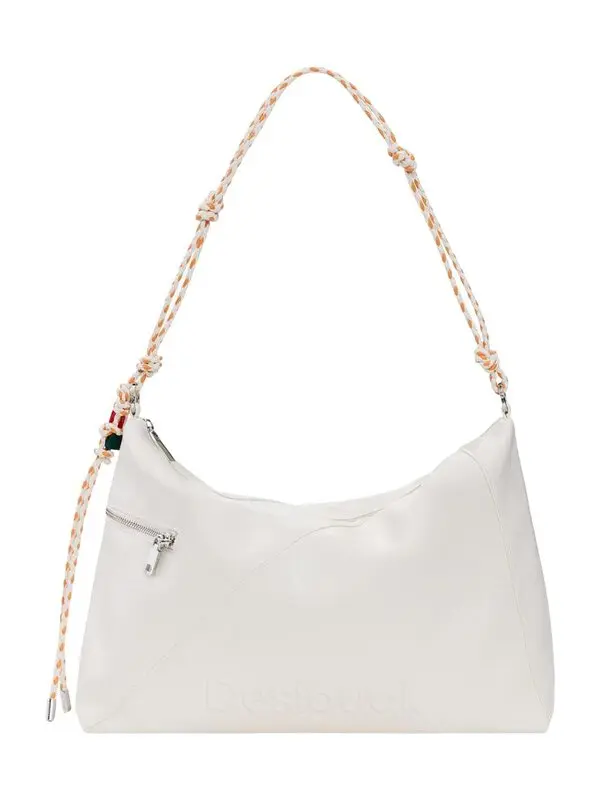 Desigual Faux Leather Shoulder Bag - Medium Beige