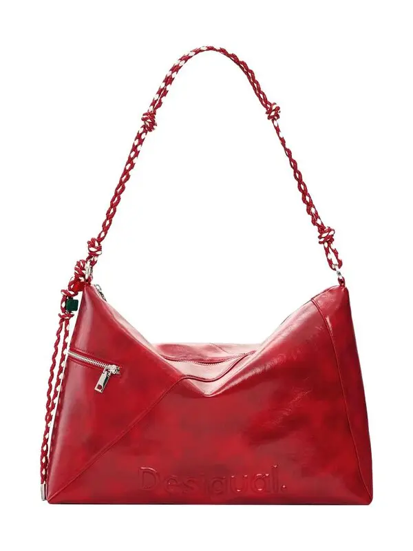 Desigual Faux Leather Shoulder Bag - Red