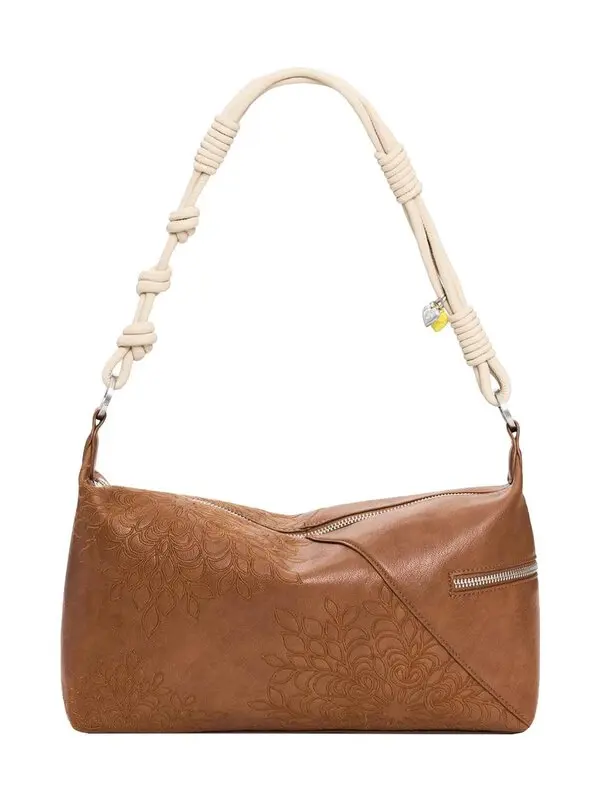 Desigual Faux Leather Crossbody Bag - Camel
