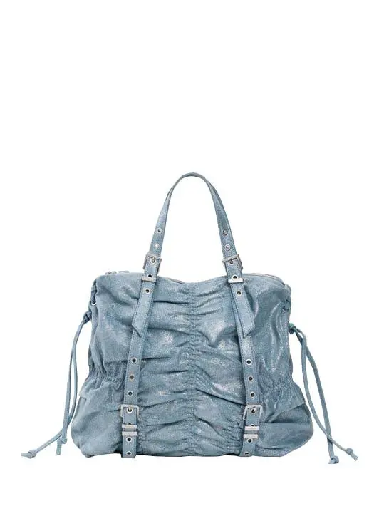 Desigual Ruched Denim Backpack - Blue