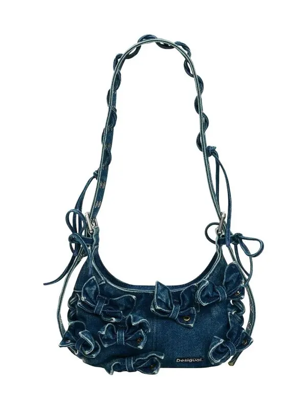 Desigual Denim Shoulder Bag - Dark Blue