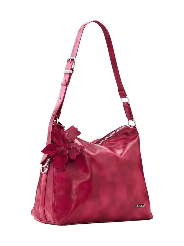 Desigual Faux Leather Shoulder Bag - Red