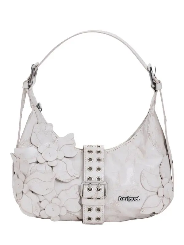 Desigual Faux Leather Shoulder Bag - Medium Beige