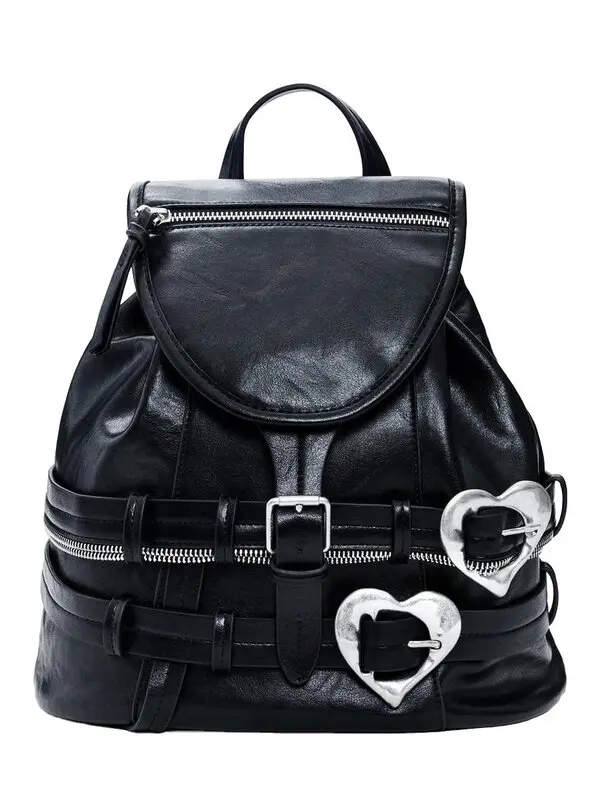 Desigual Faux Leather Backpack - Black