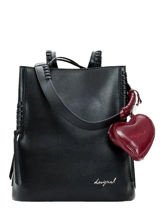 Desigual Faux Leather Backpack - Black