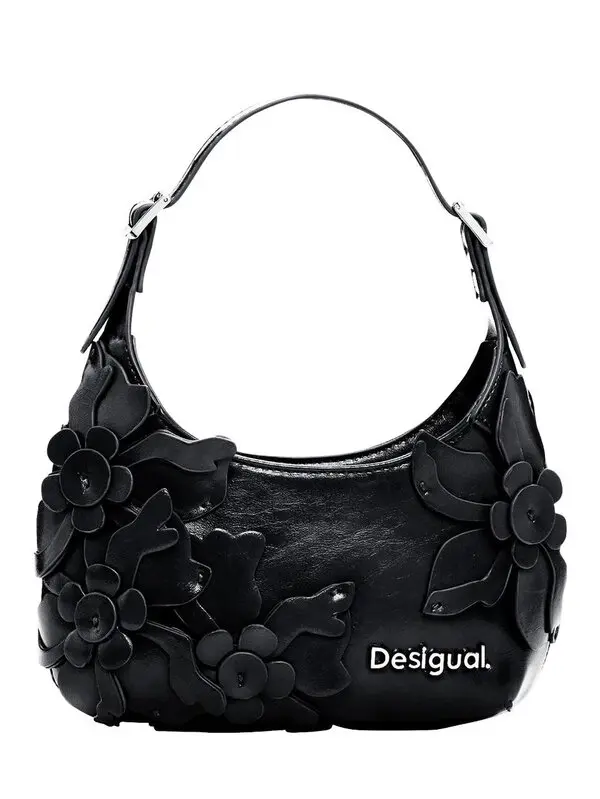 Desigual Faux Leather Shoulder Bag - Black